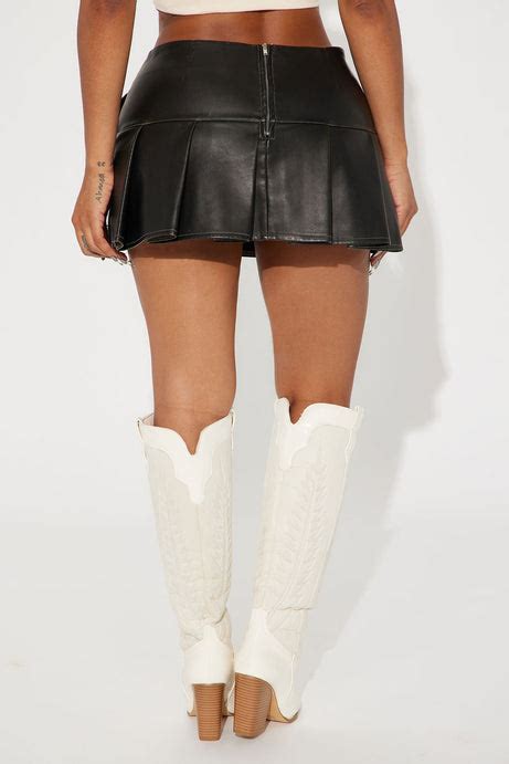 Sadie Washed Faux Leather Micro Mini Skirt Charcoal Fashion Nova