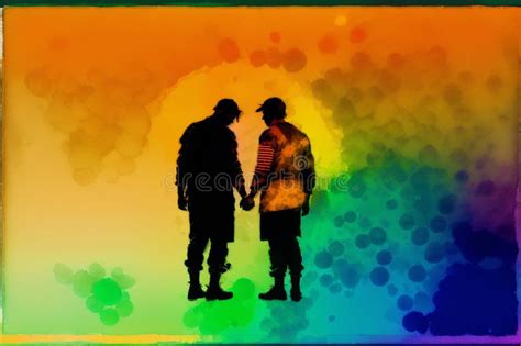 Pride Month A Colorful Illustration Of Two Men Holding Hands Gay