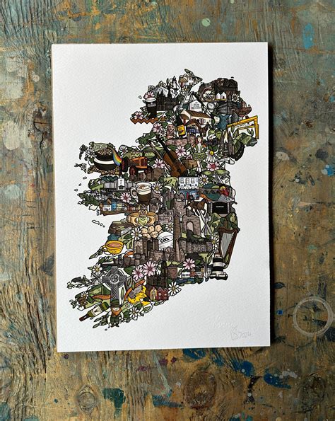 Ireland Map Print Danni Simpson Art Born And Bred