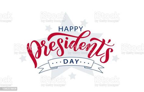 해피 대통령의 날입니다 벡터 일러스트입니다 그린된 텍스트 글자를 손 대통령의 날에 대한 스톡 벡터 아트 및 기타 이미지 대통령의 날 2월 Us Republican