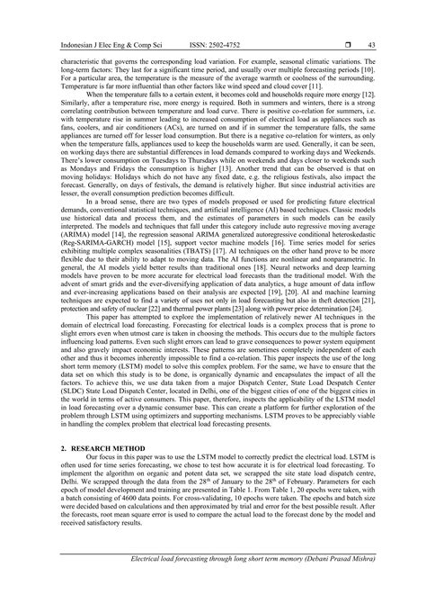 Electrical Load Forecasting Through Long Short Term Memory Pdf