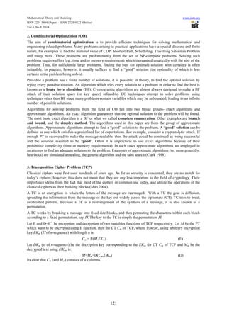 Modification Of Some Solution Techniques Of Combinatorial PDF