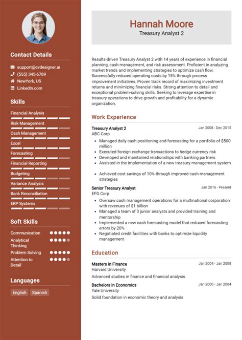 18 Treasury Manager Resume Examples And Templates For 2025