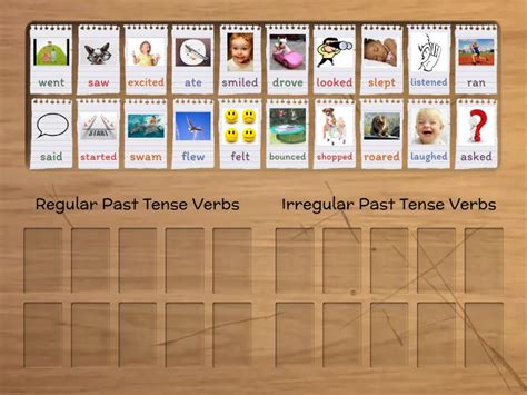Regular And Irregular Verbs Group Sort