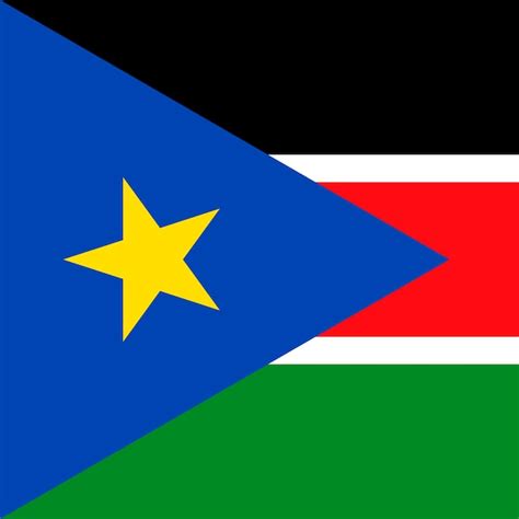 Premium Vector South Sudan Flag Official Colors Vector Illustration