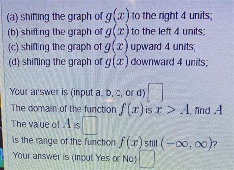 Solved The Graph Of The Function F X Log X Can Be Chegg Com