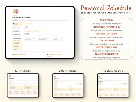 Notion Template Personal Planner Notion Dashboard All In One Notion Template Notion Planner