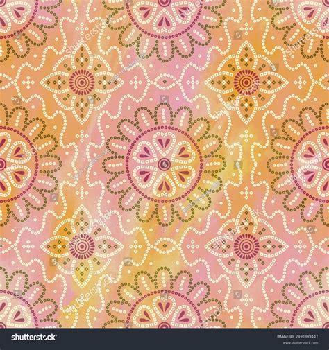 Seamless Beautiful Allover Bandhani Pattern Stock Illustration