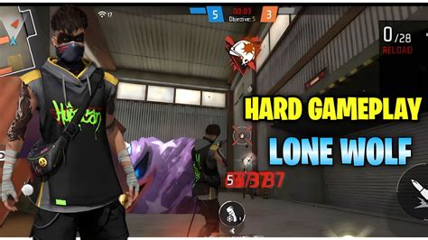 Hard Gameplay Lone Wolf Mode 😱 Garena Free Fire Max 🔥🔥 Youtube