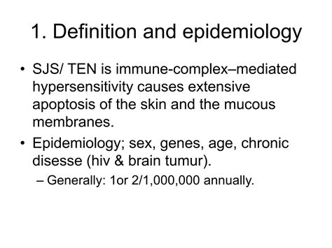 Stevens Johnson Syndrome Toxic Epidermal Necrolysis Emergency Guidelines Pptx