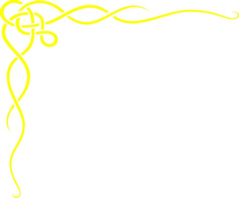 Celtic Gold Yellow Scroll Border Clip Art At Vector Clip