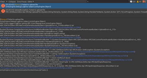Unity Avatar Upload Works Fine One Second Breaks The Next Help VRChat Ask Forum