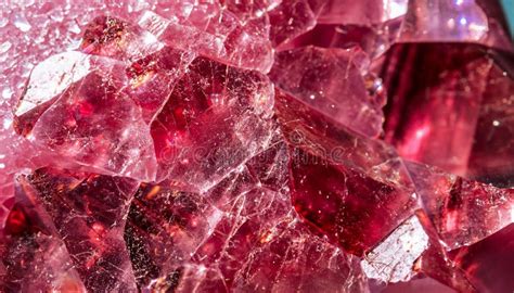 Macro Photo Of Ruby Texture With Crystal Structure Stock Illustration