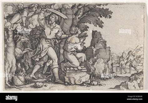 Abraham S Sacrifice From The Story Of Abraham Georg Pencz Stock Photo