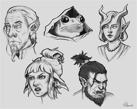 Art Comm Some NPC Sketches R DnD