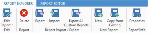 Report Designer Toolbar