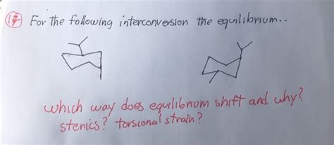 Solved For The Following Interconversion The Equilibrium