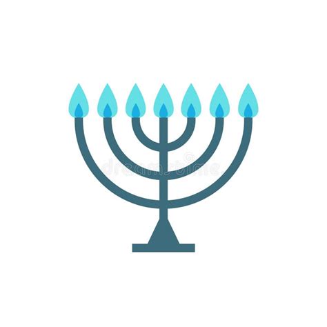 Menorah Flat Icon Vector Illustration Stock Illustration