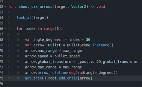 How Do I Make The Arrows Shoot Directed To The Target Here R Godot