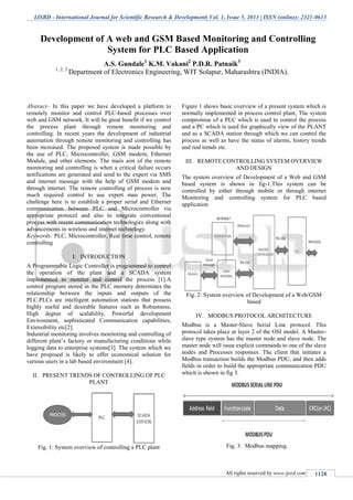 Development Of A Web And GSM Based Monitoring And Controlling System For PLC Based Application PDF