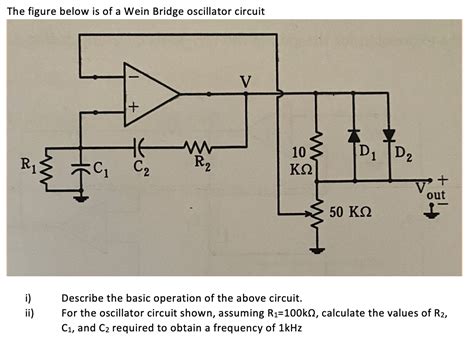 Solved The Figure Below Is Of A Wein Bridge Oscillator