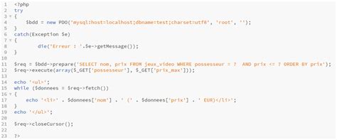 lisez des données php mysql concevez votre site avec php par