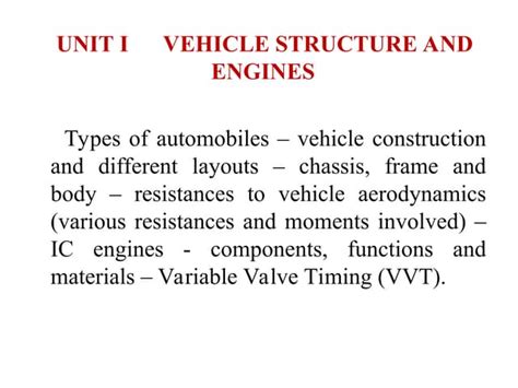 Automobile Chassis And Classification Frames Pptx