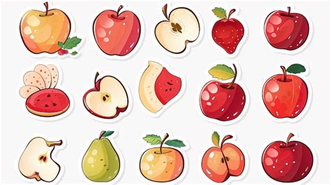 Premium Photo Apple Adventures Adorable Apple Stickers