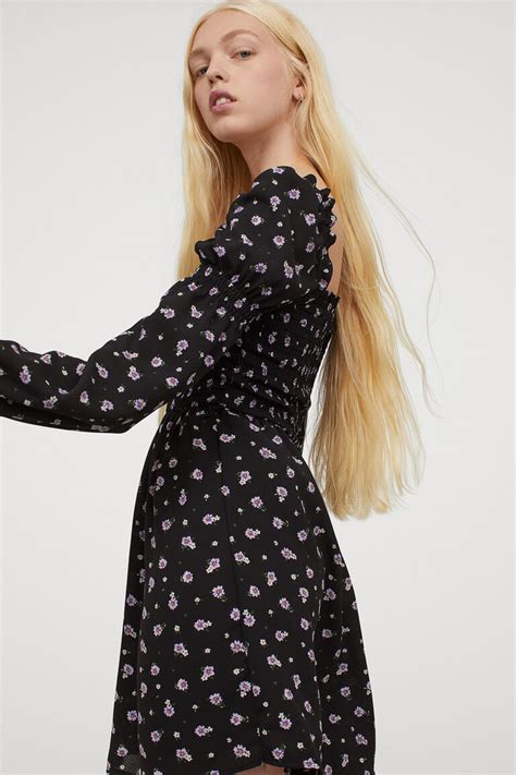 Smocking Detail Dress