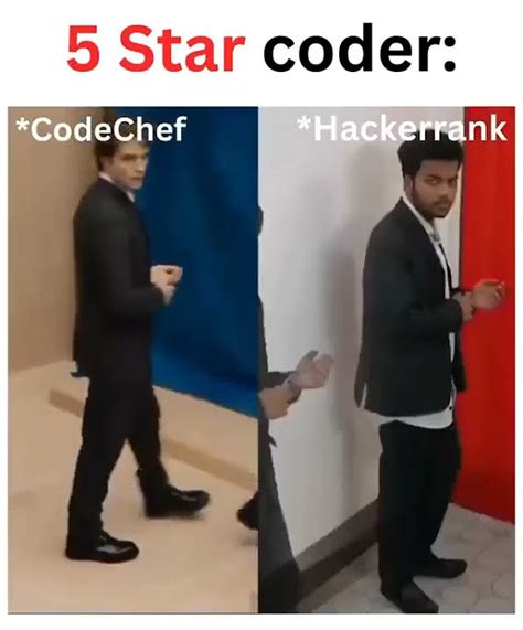 Codechef 5 Star Coder Vs Hackerrank 5 Star Coder Coding Comedy