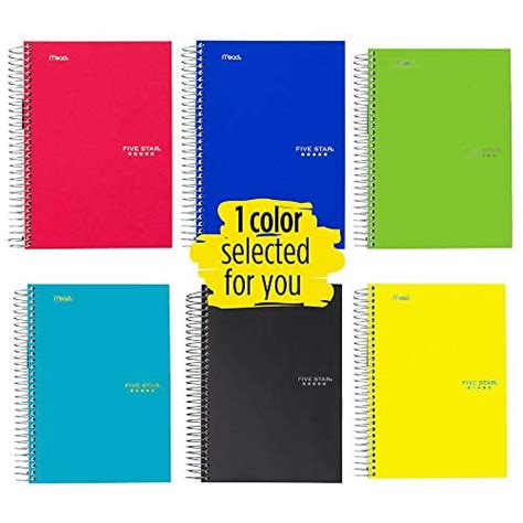 Five Star Spiral Notebook 5 Subject College Ruled Paper 180 Sheets