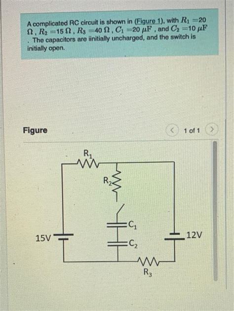 Solved A Complicated Rc Circuit Is Shown In Figure 1 With