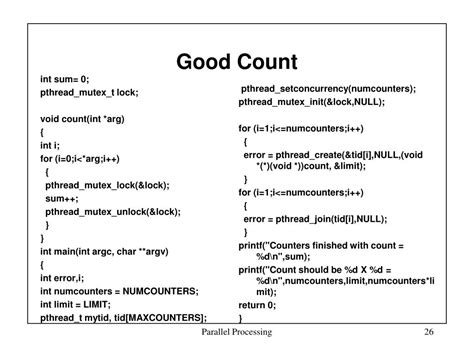 Ppt Parallel Processing Cs 667 Lecture 4 Shared Memory Programming With Pthreads