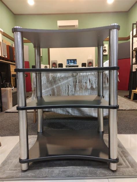Hifi Audio Rack 4 Tiers Black Audio Other Audio Equipment On Carousell