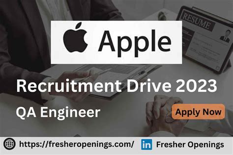 Apple Freshers Recruitment 2023 For QA Engineer Apply Now