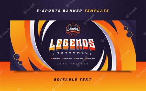 Premium Vector Legends Esports Gaming Banner Template With Logo For