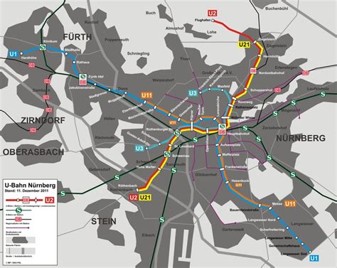 Nuremberg Germany Metro Map Transport Map Underground Map