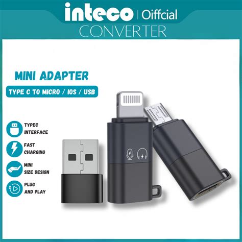 Jual Usb Otg Type C To Micro Ios Usb Adaptor Fast Transfer Converter Charger Microphone Adapter
