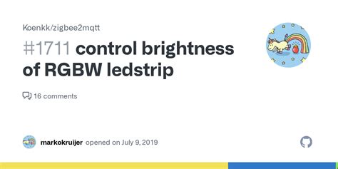 Control Brightness Of RGBW Ledstrip Issue Koenkk Zigbee Mqtt GitHub