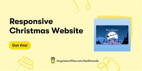responsive christmas website buymeacoffee