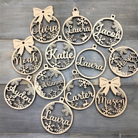 Personalized Christmas Ornaments Custom Christmas Tree Decor Etsy