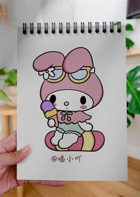 怎么画美乐蒂雪糕儿童简笔画怎么画（最新13张） 简笔画图片大全