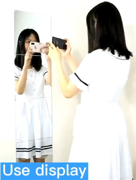 Hd Square Wall Glass Paste Mirror Full Body Dress Mirror Fitting Diy Mirror Sticker Self