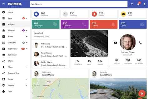 Primer Material Angular Admin Template A Material And Angular Powered Dashboard Admin