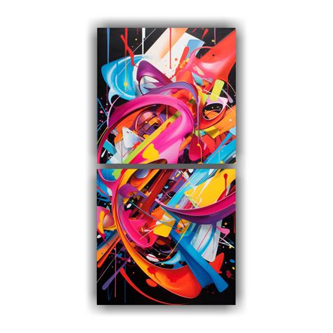Cuadros Decorativos De Fusión Abstracta De Graffiti Y Vibrantes Calles