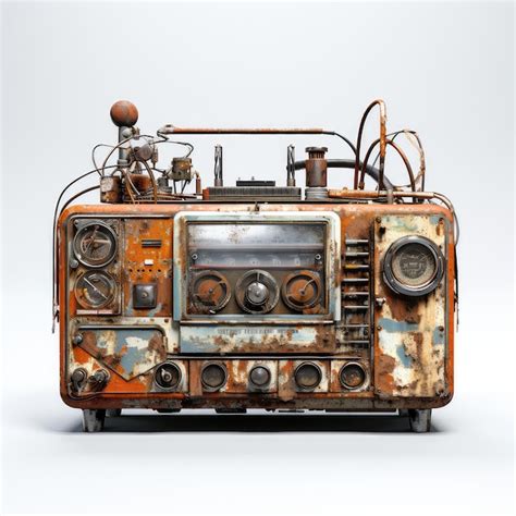 Premium Photo Illustration Engaging Display Of Abandoned Radio With