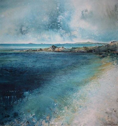 Extra Large Original Ocean Canvas Painting Gray Sky Abstract Canvas