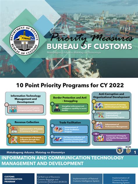 Boc Priority Measures Pdf Customs Economies