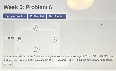 Solved Week 3 Problem 6 1 ﻿point In The Circuit Shown In