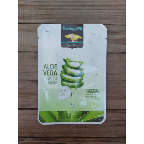 Jual Herborist Aloe Vera Facial Mask Shopee Indonesia